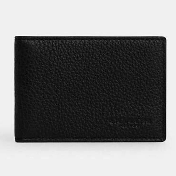 Coach | Accessories | Coach Compact Billfold Wallet In Refined Pebble ...